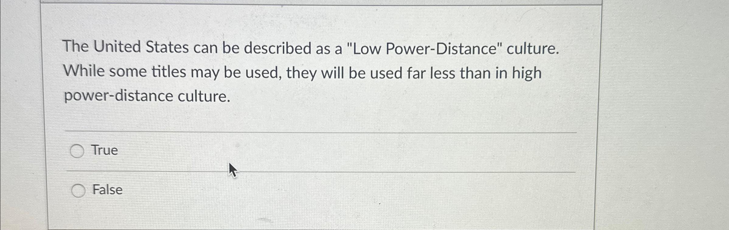 Solved The United States can be described as a "Low | Chegg.com