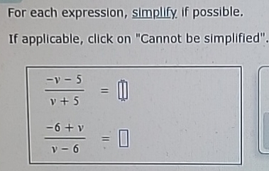 Solved For each expression, simplify. if possible.If | Chegg.com