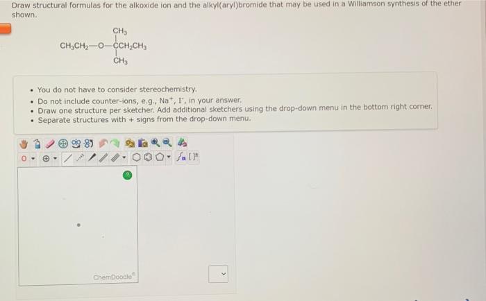 Solved Draw structural formulas for the alkoxide ion and the | Chegg.com