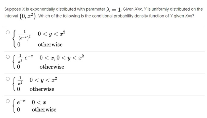 Solved Suppose X is exponentially distributed with parameter | Chegg.com