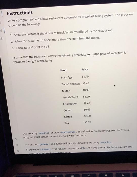 Solved Instructions Write a program to help a local | Chegg.com