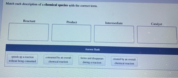 Solved Match each description of a chemical species with the | Chegg.com