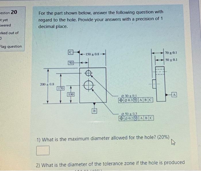 Solved For the part shown below, answer the following | Chegg.com