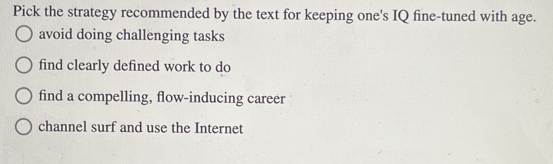 High Quality SOLUTION Pick the strategy recommended by the text for ...