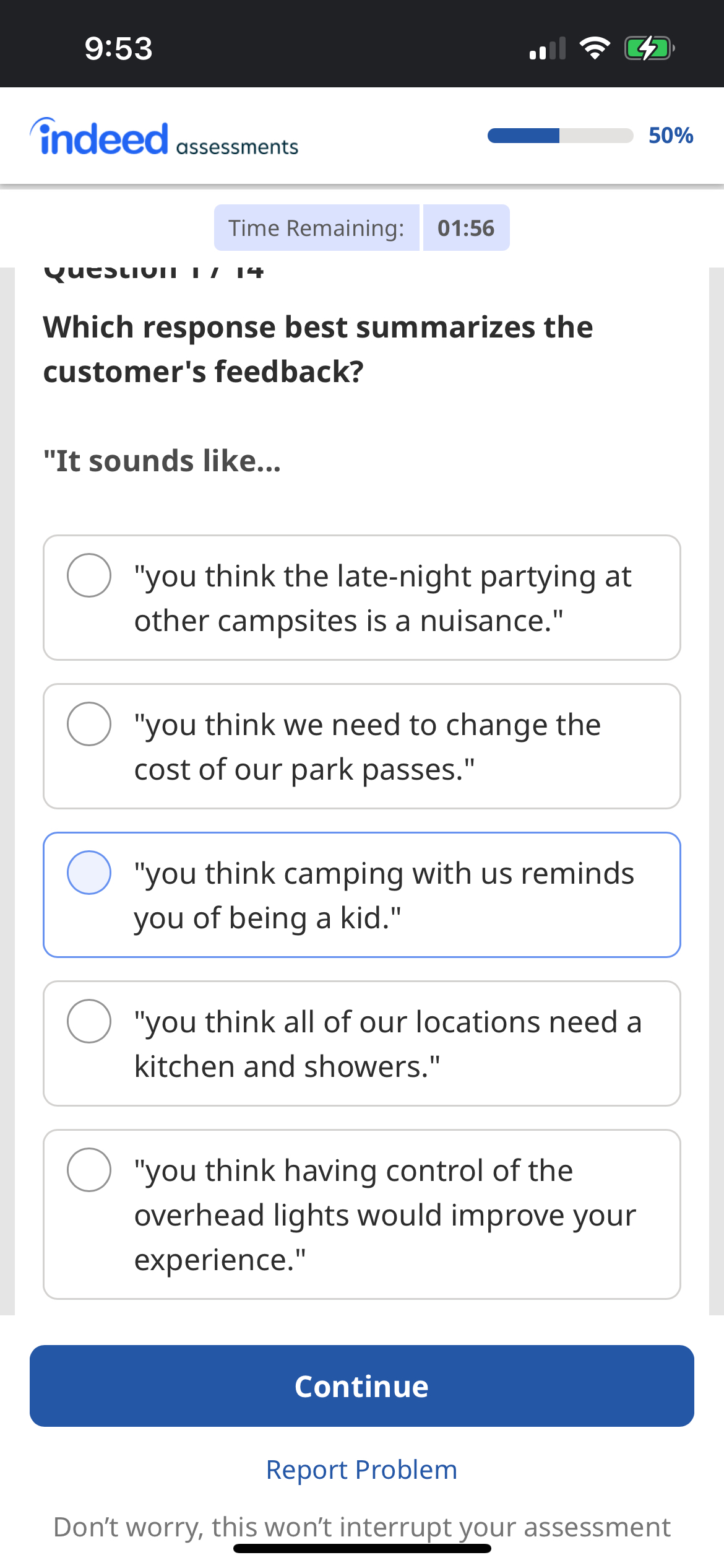 Solved CAMPGROUND CUSTOMER"Every time I visit your | Chegg.com