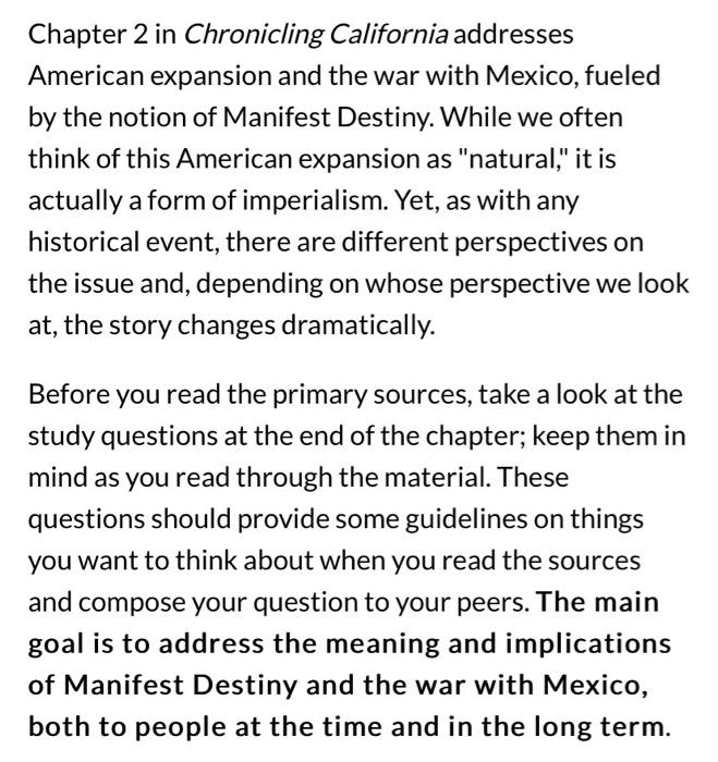 Chapter 2 in Chronicling California addresses | Chegg.com