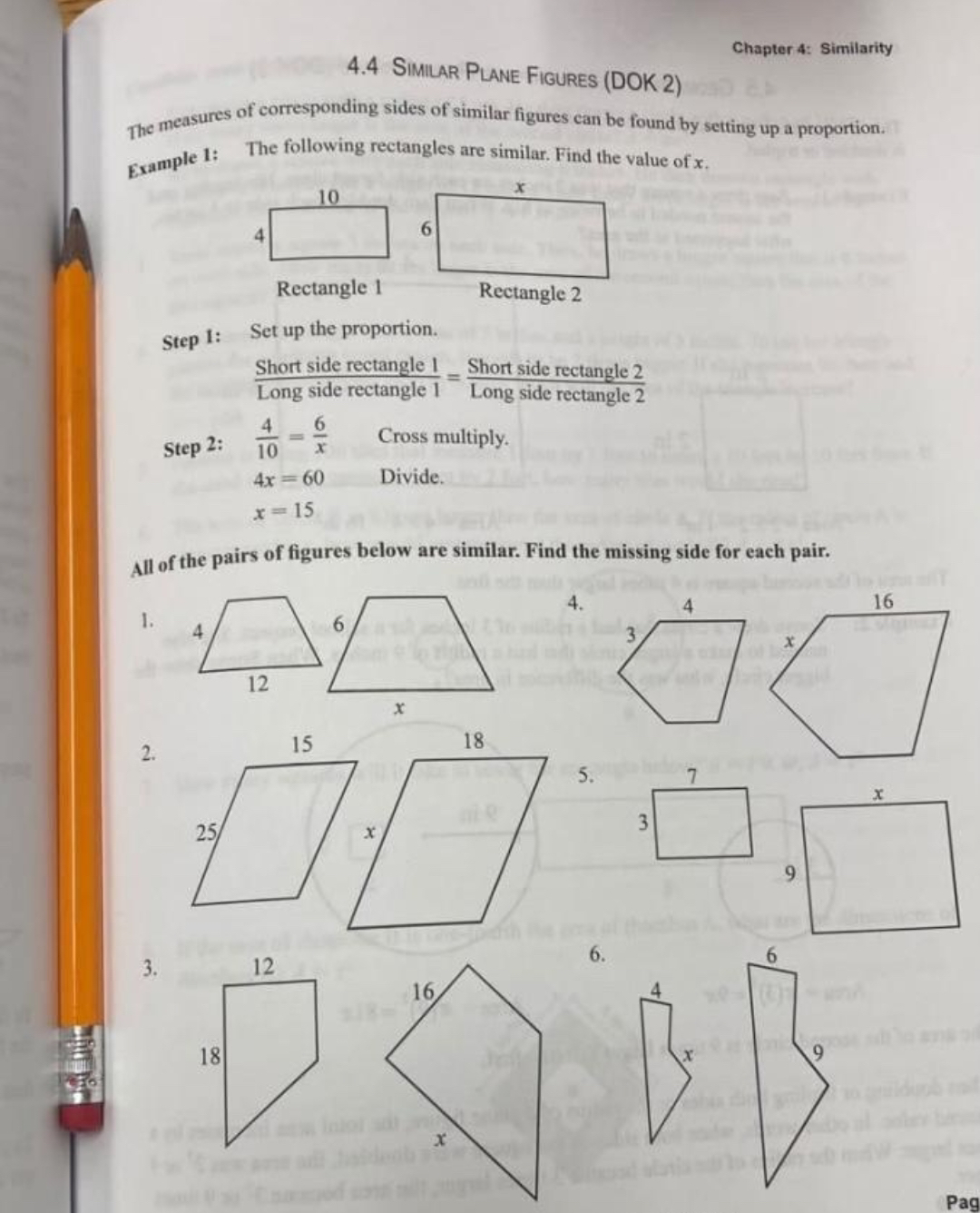 Solved Chapter 4: Similarity4.4 ﻿Similar Plane Figures (DOK | Chegg.com