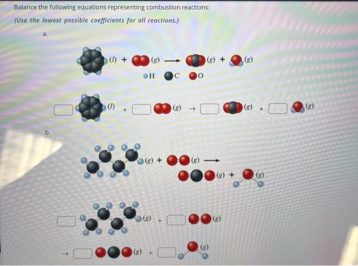 Solved Balance the following equations representing | Chegg.com