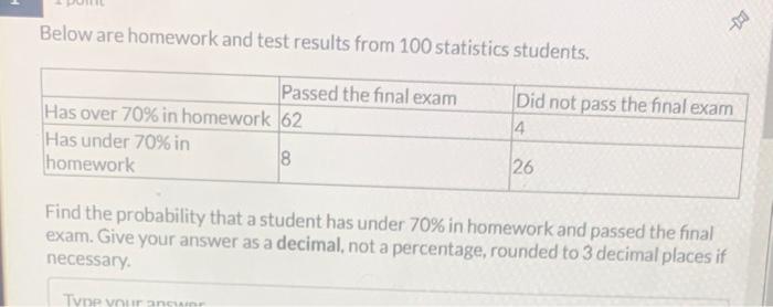Solved Part A 1) Find probability that a student has a | Chegg.com