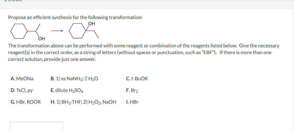 Solved Propose an ﻿efficient synthesis for the following | Chegg.com