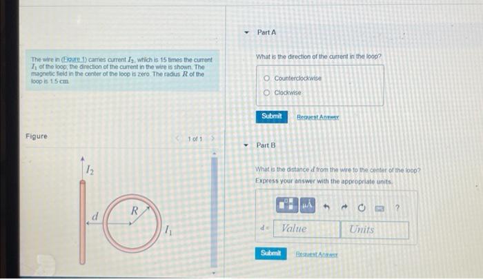 Solved The wire in (Boure -1) carries carrent I2, which is | Chegg.com