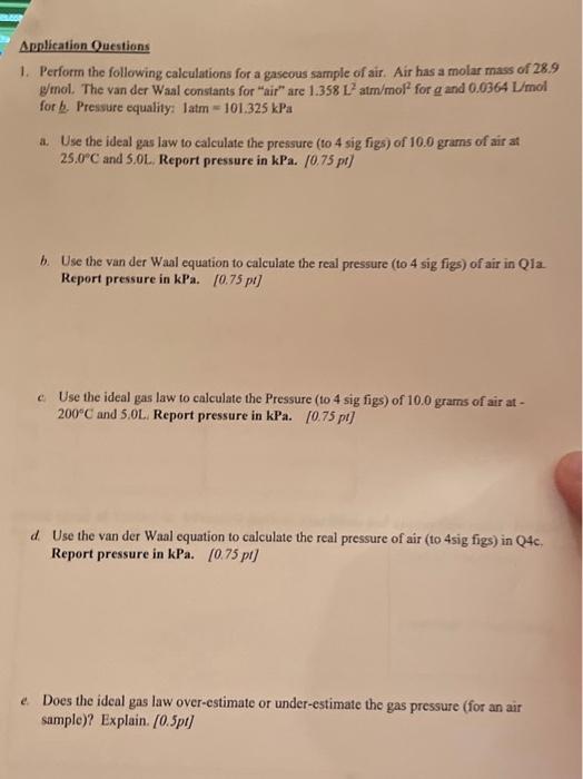 Solved Application Questions 1. Perform the following | Chegg.com