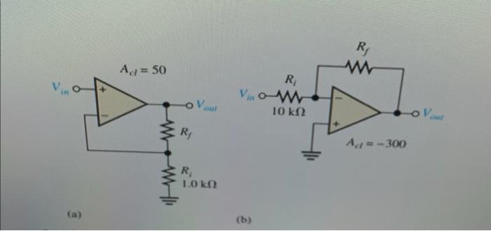 Solved 2.) Find the value of Rf that will produce the | Chegg.com