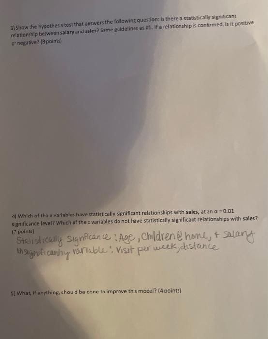 Solved Consider a regression model predicting the Sales per | Chegg.com