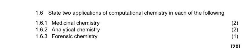 Solved 1.6 ﻿State two applications of computational | Chegg.com