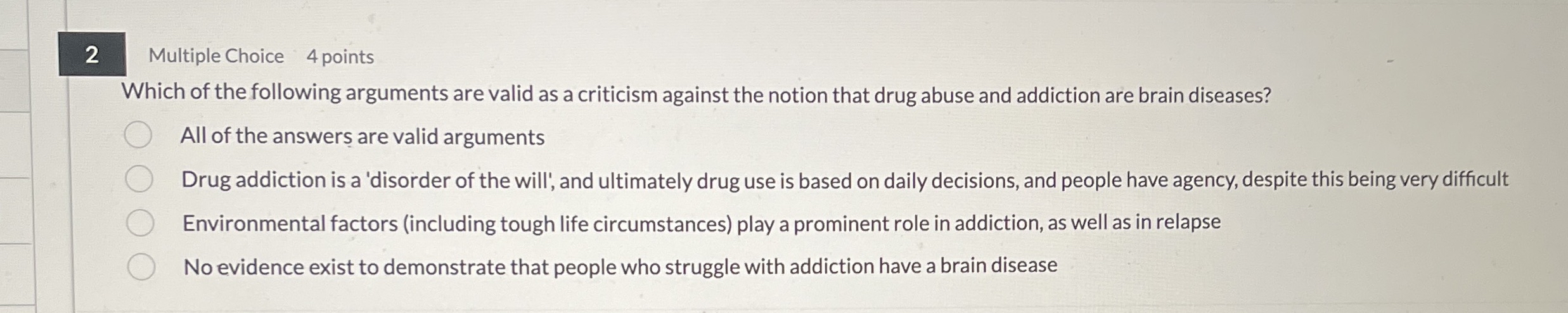 Solved 2 ﻿Multiple Choice 4 ﻿pointsWhich of the following | Chegg.com