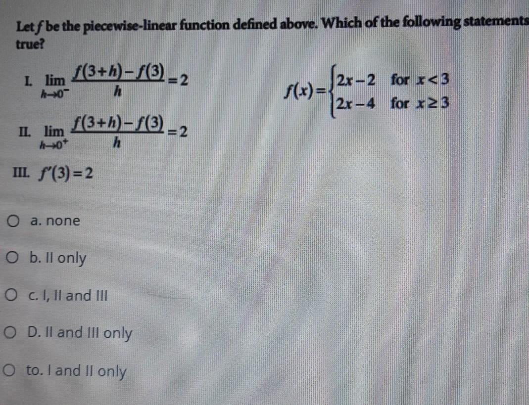 Solved Letf be the piecewise-linear function defined above. | Chegg.com
