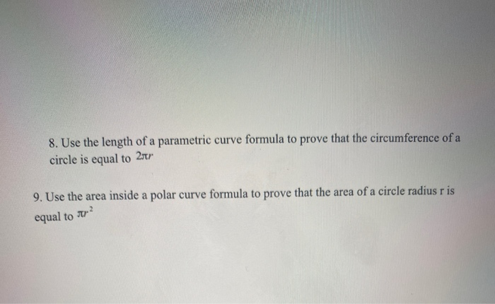 Solved 8. Use the length of a parametric curve formula to | Chegg.com
