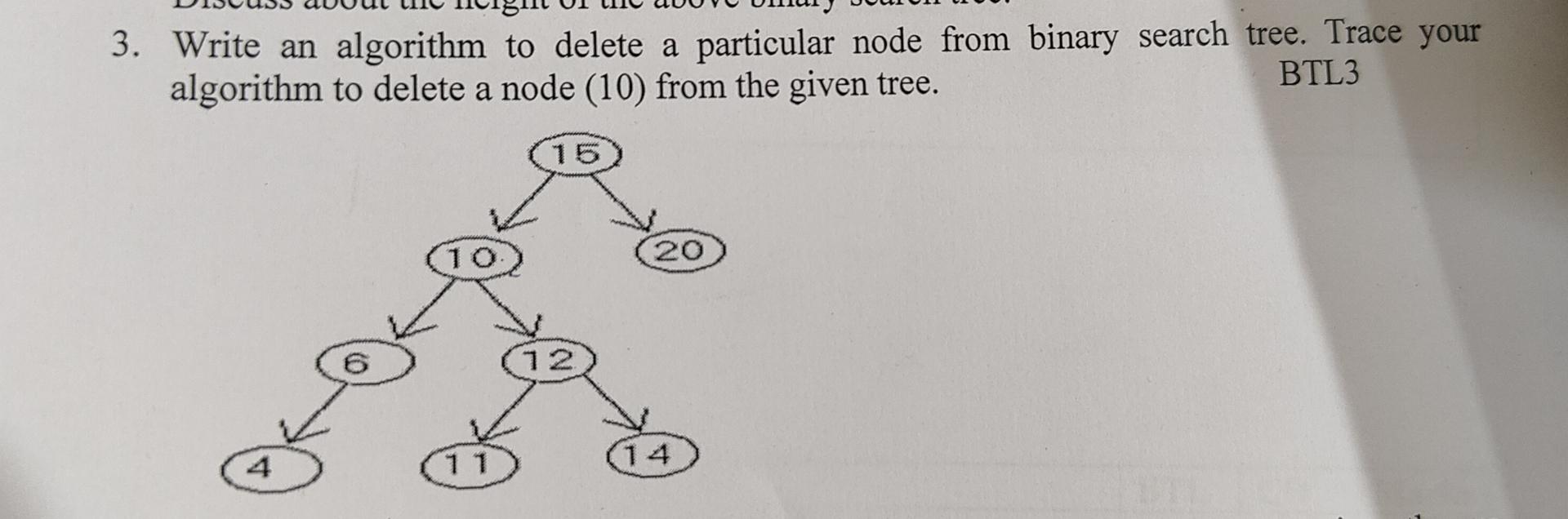 Solved Write an algorithm to delete a particular node from | Chegg.com Solved Write an algorithm to delete a particular node from | Chegg.com