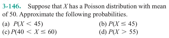 Solved 3-146. Suppose that X has a Poisson distribution with | Chegg.com
