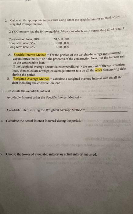 Solved Avoidable Interest Calculation 1. Calculate the | Chegg.com