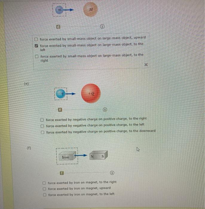 Solved M M a force exerted by small-mass object on | Chegg.com