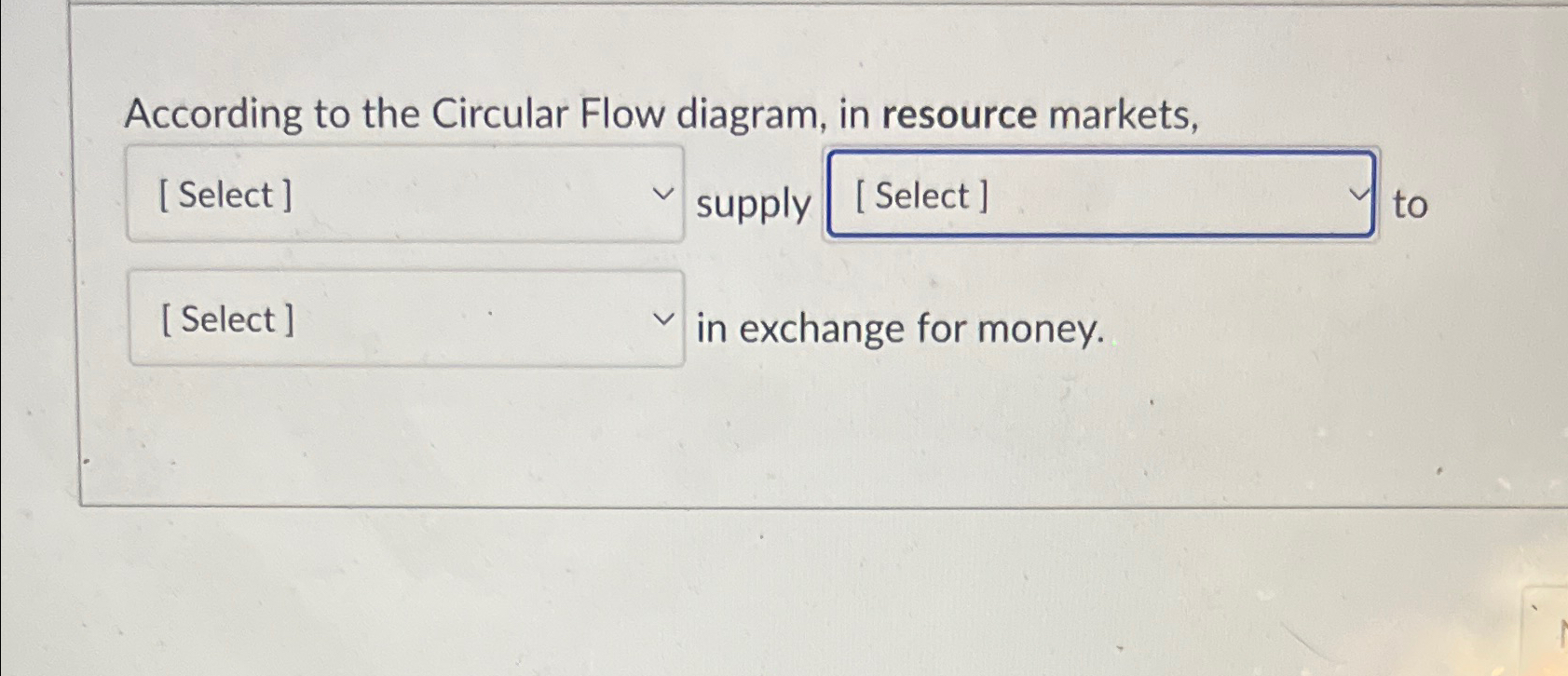 Solved According to the Circular Flow diagram, in resource | Chegg.com