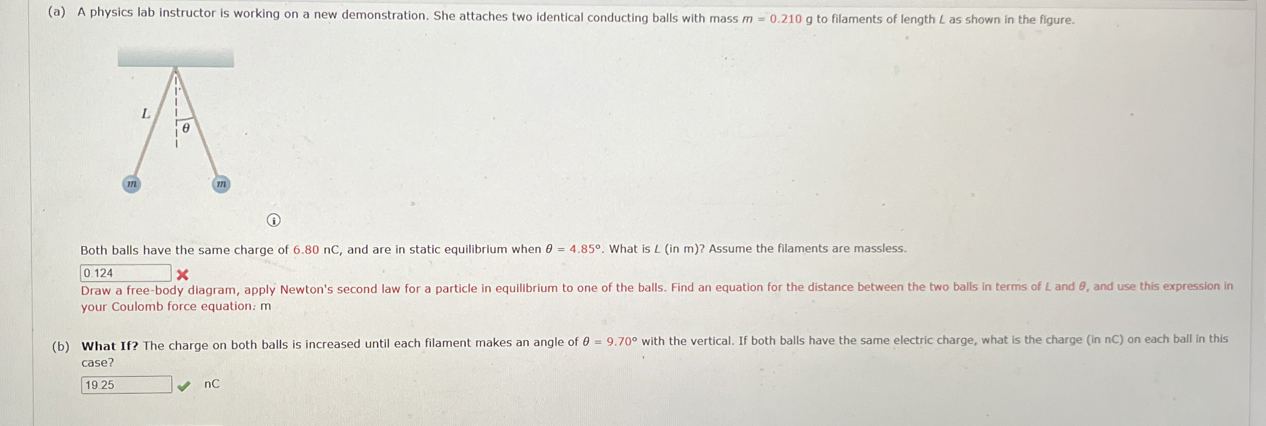 (a) ﻿A physics lab instructor is working on a new | Chegg.com