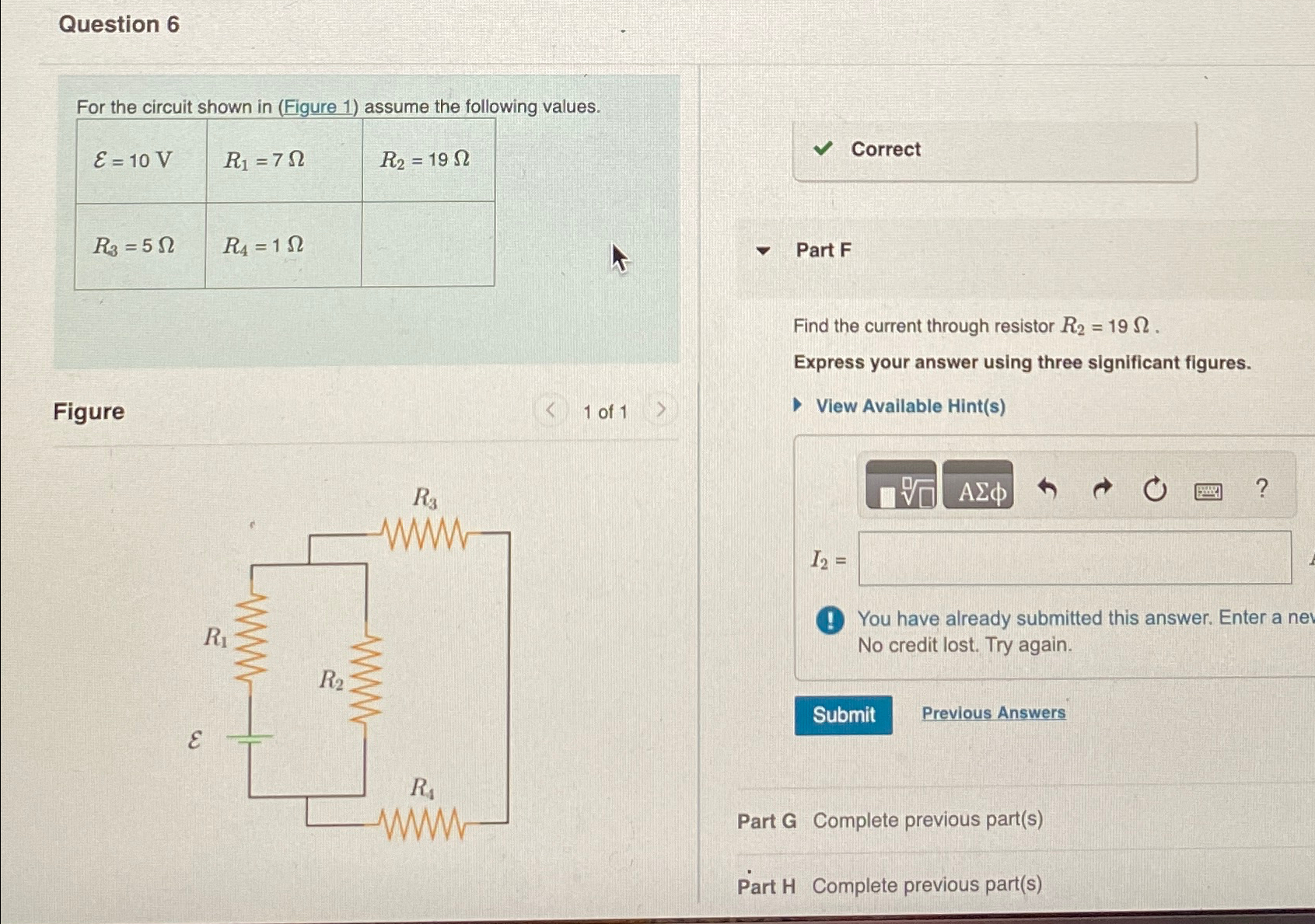 Solved Question 6For the circuit shown in (Figure 1) ﻿assume | Chegg.com