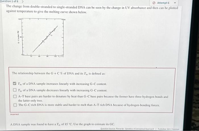 Solved Use the formula for melting temperature of DNA to | Chegg.com