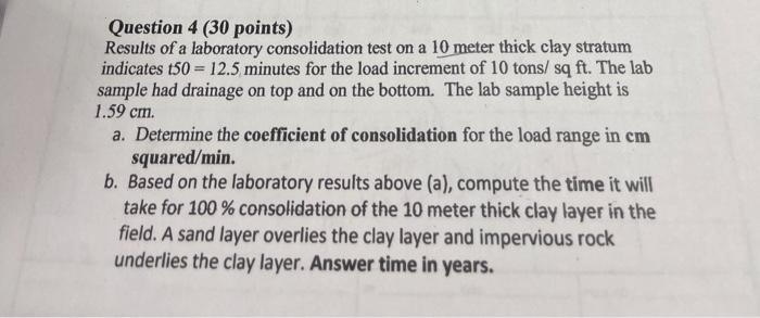 Solved Question 4 (30 points) Results of a laboratory | Chegg.com