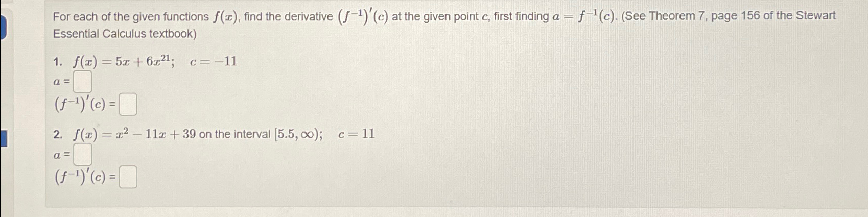 Solved For each of the given functions f(x), ﻿find the | Chegg.com