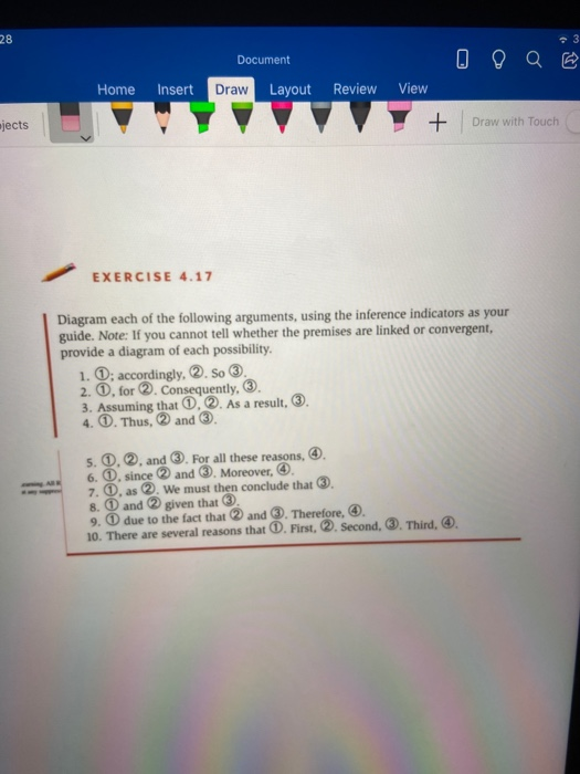 28 Document Home Insert Draw Layout Review View jects | Chegg.com