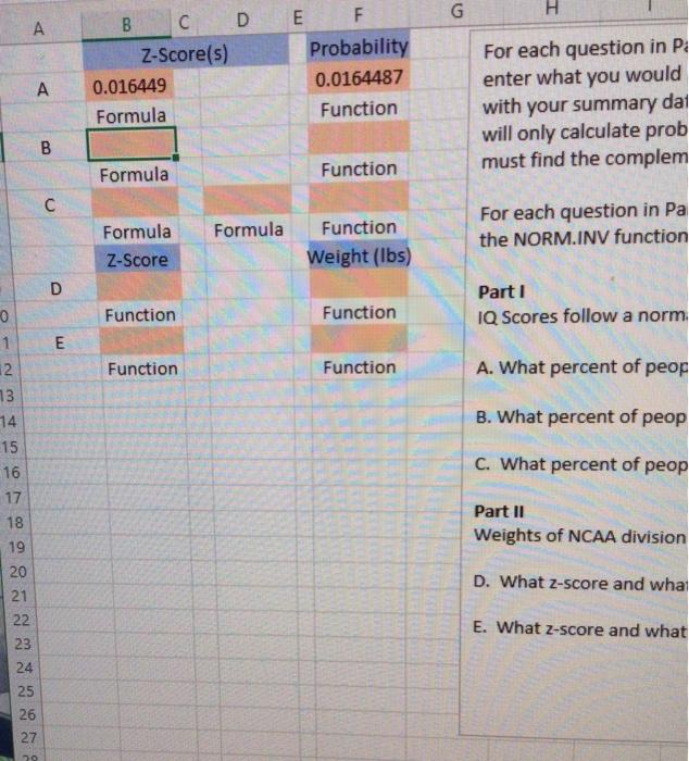 Solved For each question in Part I first calculate the | Chegg.com