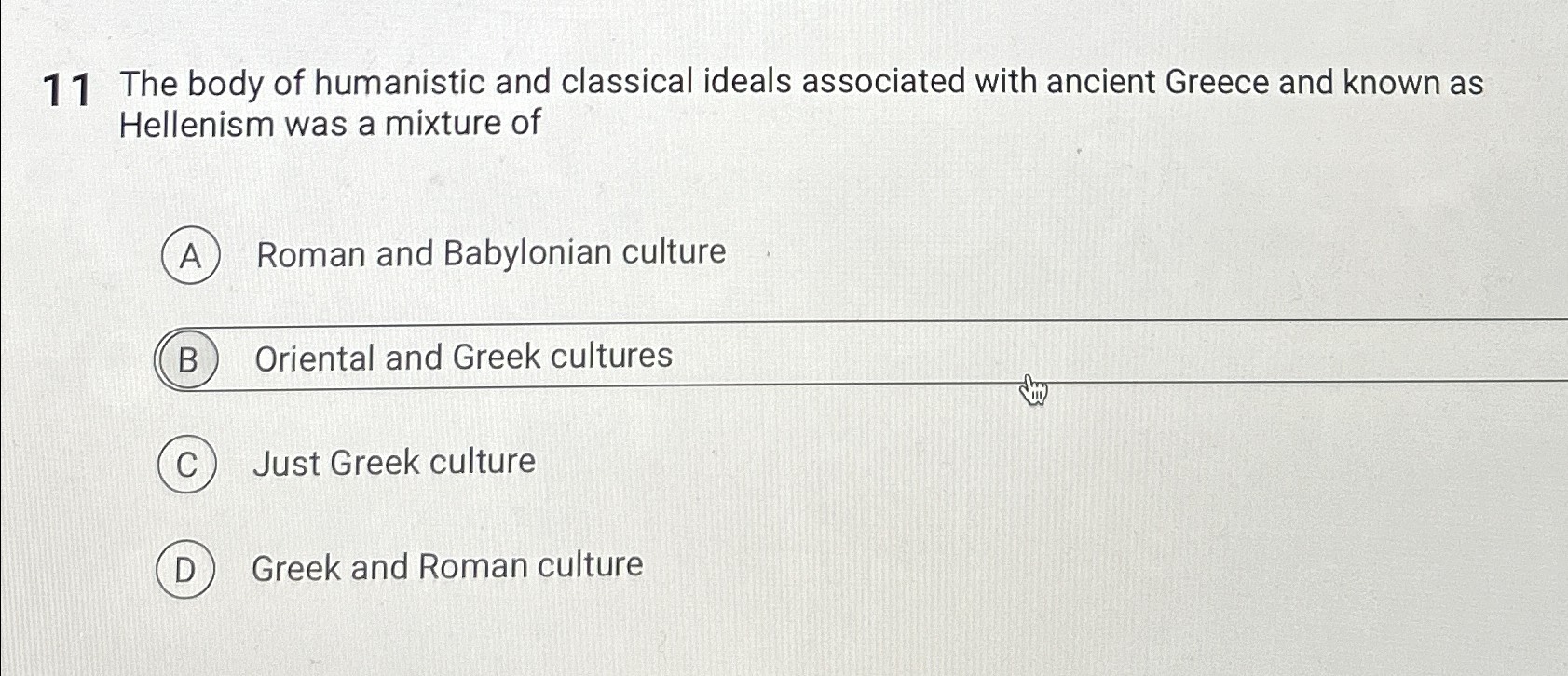 Solved 11 ﻿The body of humanistic and classical ideals | Chegg.com