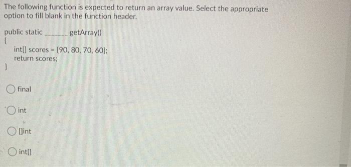 Solved If you declare an integer array as follows, what is | Chegg.com