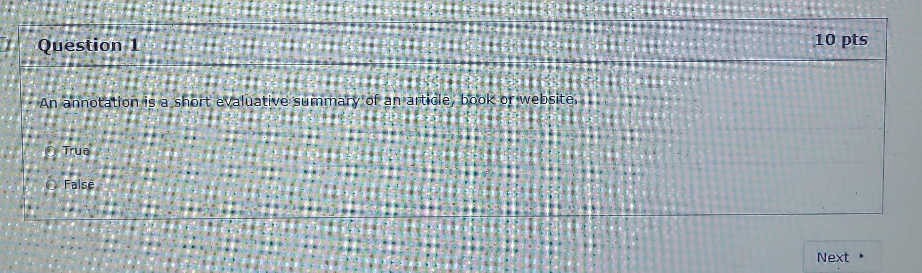 An annotation is a short evaluative summary of an | Chegg.com