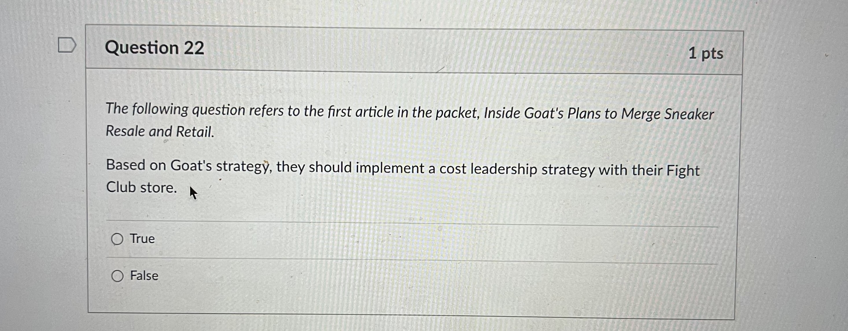 Solved Question 22The following question refers to the first | Chegg.com