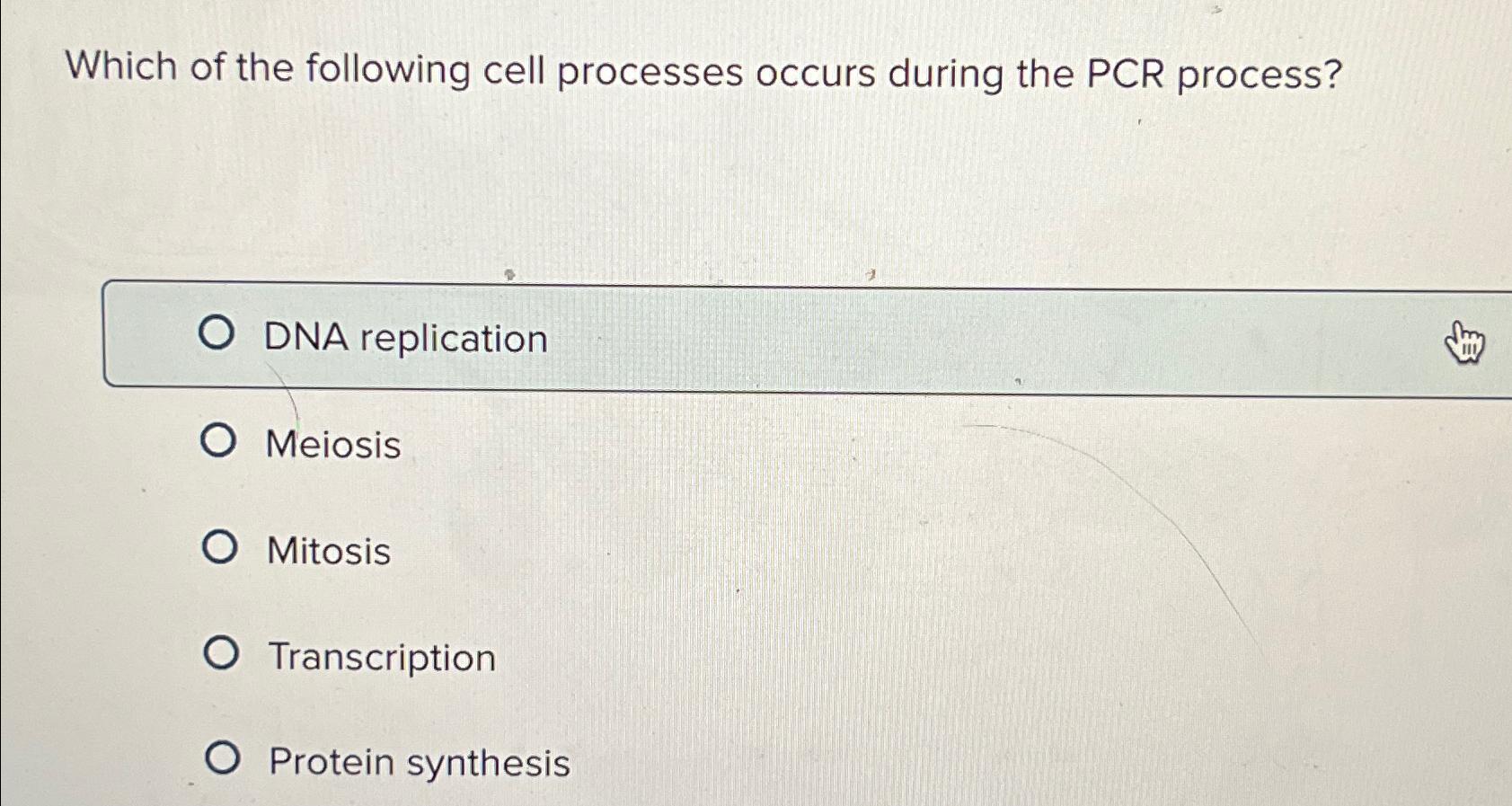 Solved Which of the following cell processes occurs during | Chegg.com