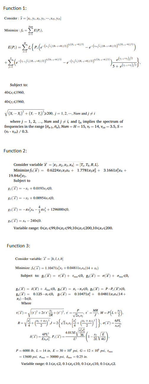 Solved Please write three matlab functions, for each of the | Chegg.com