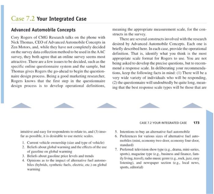 Solved Case 7.2 Your Integrated Case Advanced Automobile | Chegg.com