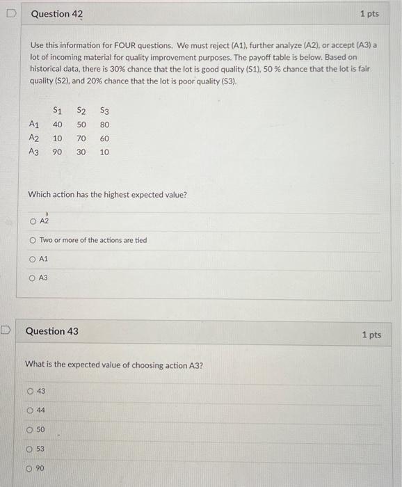 Solved Use this information for FOUR questions. We must | Chegg.com