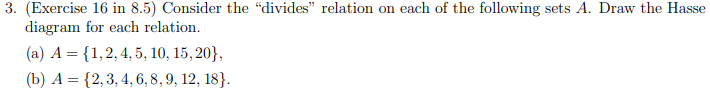 Solved (Exercise 16 ﻿in 8.5) ﻿Consider the "divides" | Chegg.com