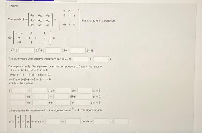 Solved The matrix | Chegg.com