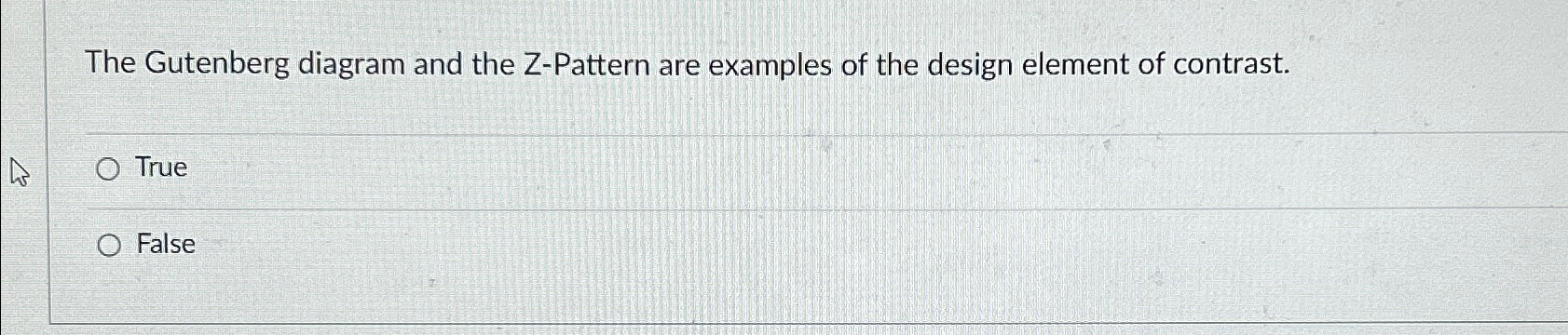 Solved The Gutenberg diagram and the Z-Pattern are examples | Chegg.com