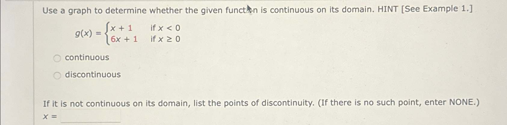 Solved Use a graph to determine whether the given functhin | Chegg.com