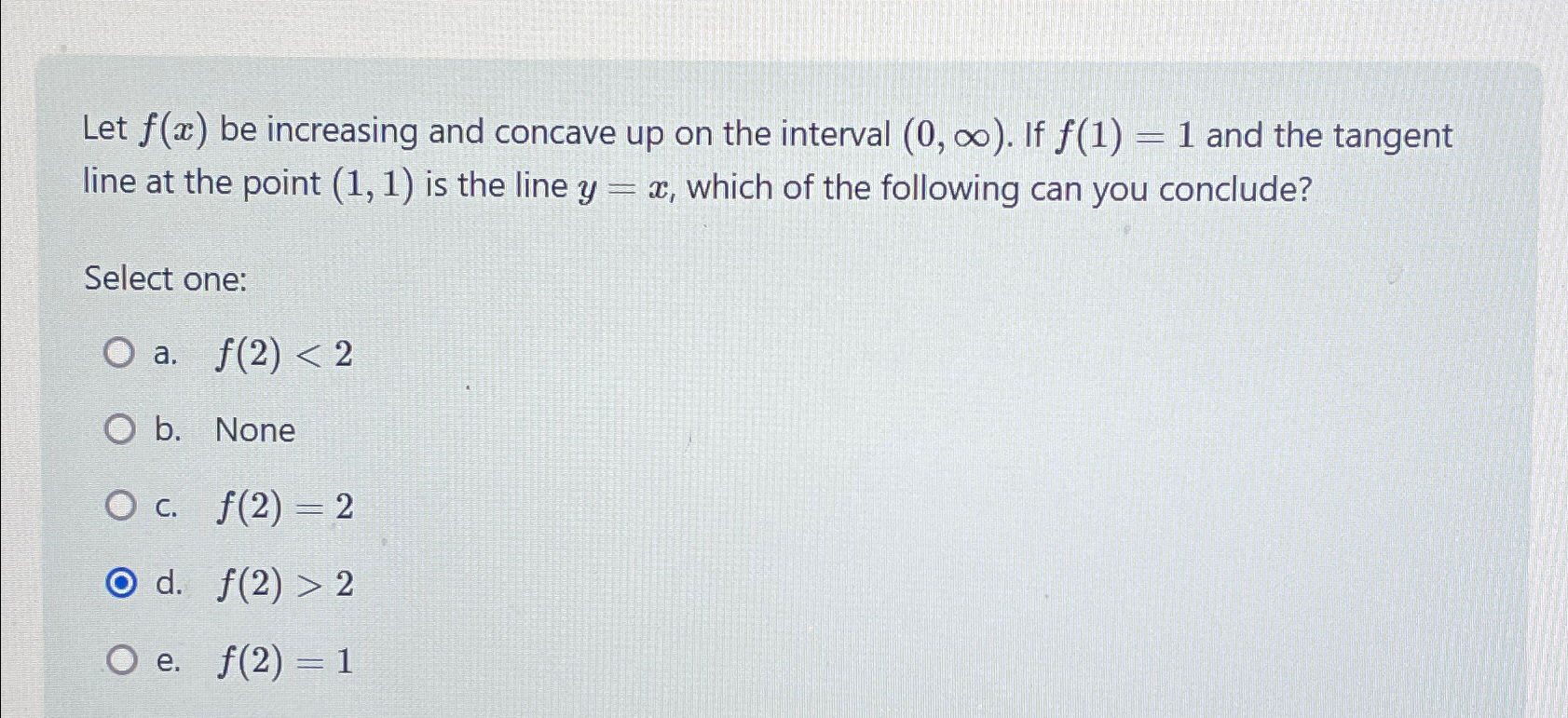 Solved Let f(x) ﻿be increasing and concave up on the | Chegg.com