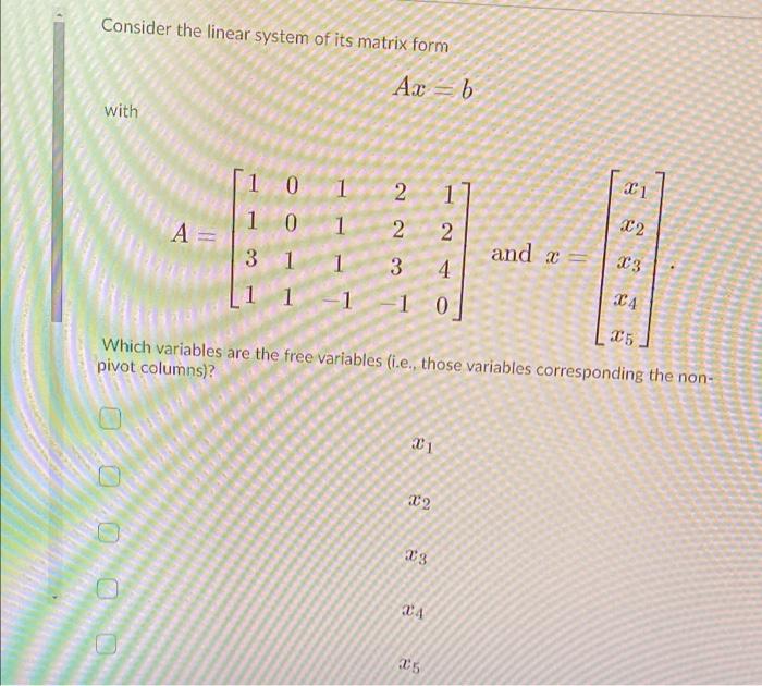 Solved The rank (i.e., the number of pivots) of the matrix 3 | Chegg.com