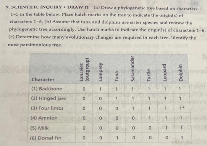 Solved 9. SCIENTIFIC INQUIRY - DRAW IT (a) Draw a | Chegg.com