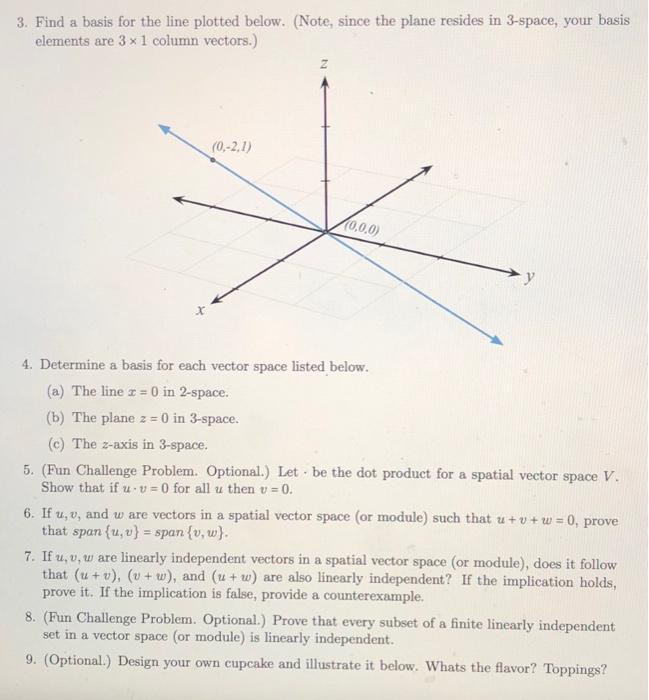 Solved 1. For each vector of vectors below below, plot both | Chegg.com